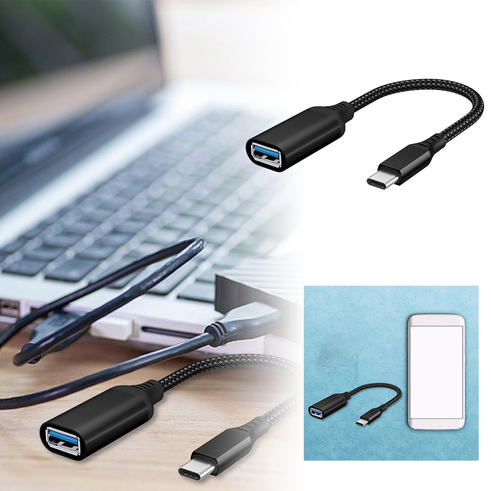 ZAROYEAX New OTG Type C to USB 3.0 Adapter for Mobile Phones Tablets ...