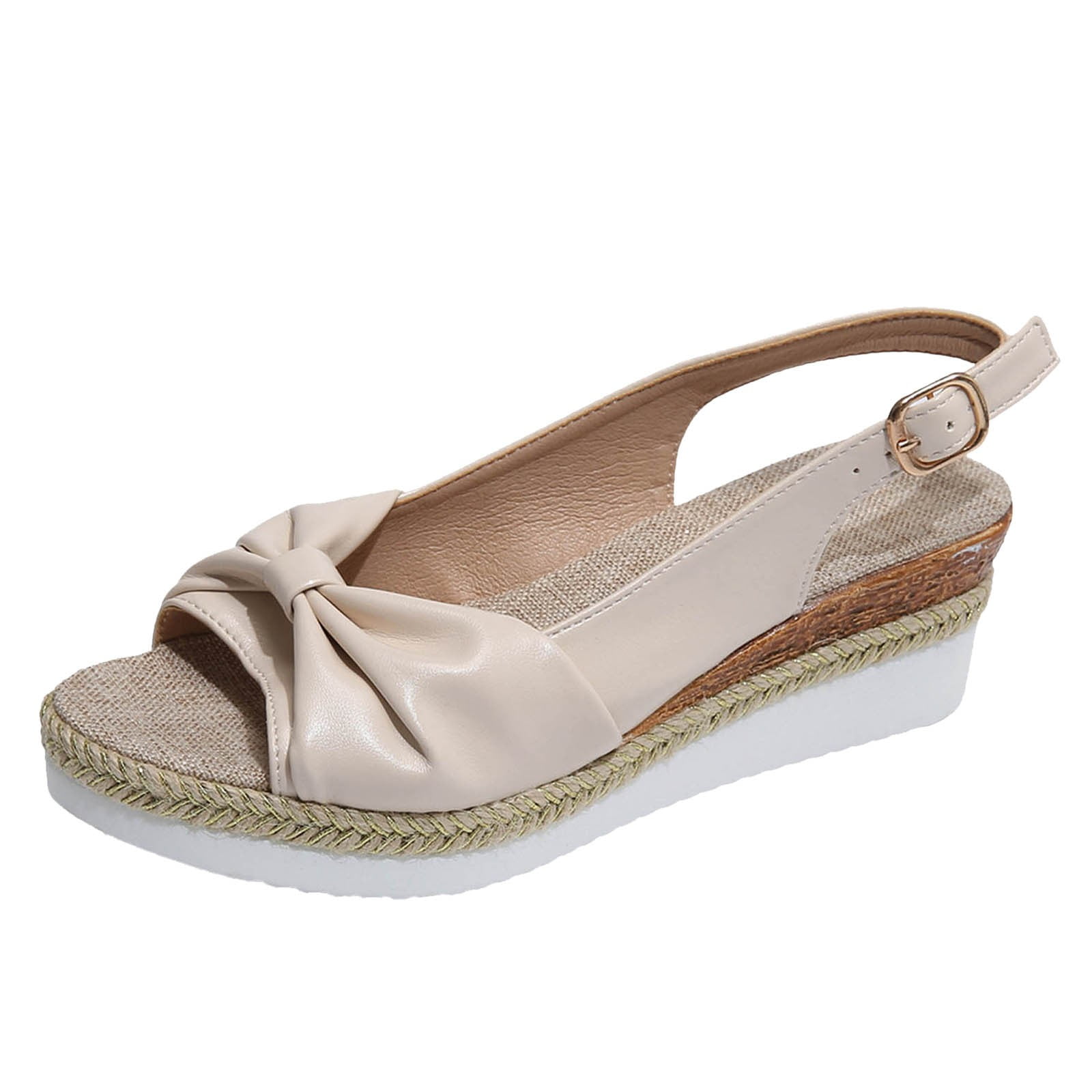 ZAROYEAX New Sandals Large Size Rope Bow Wedge Casual Sandals for Women ... ZAROYEAX New Sandals Large Size Rope Bow Wedge Casual Sandals for Women ...