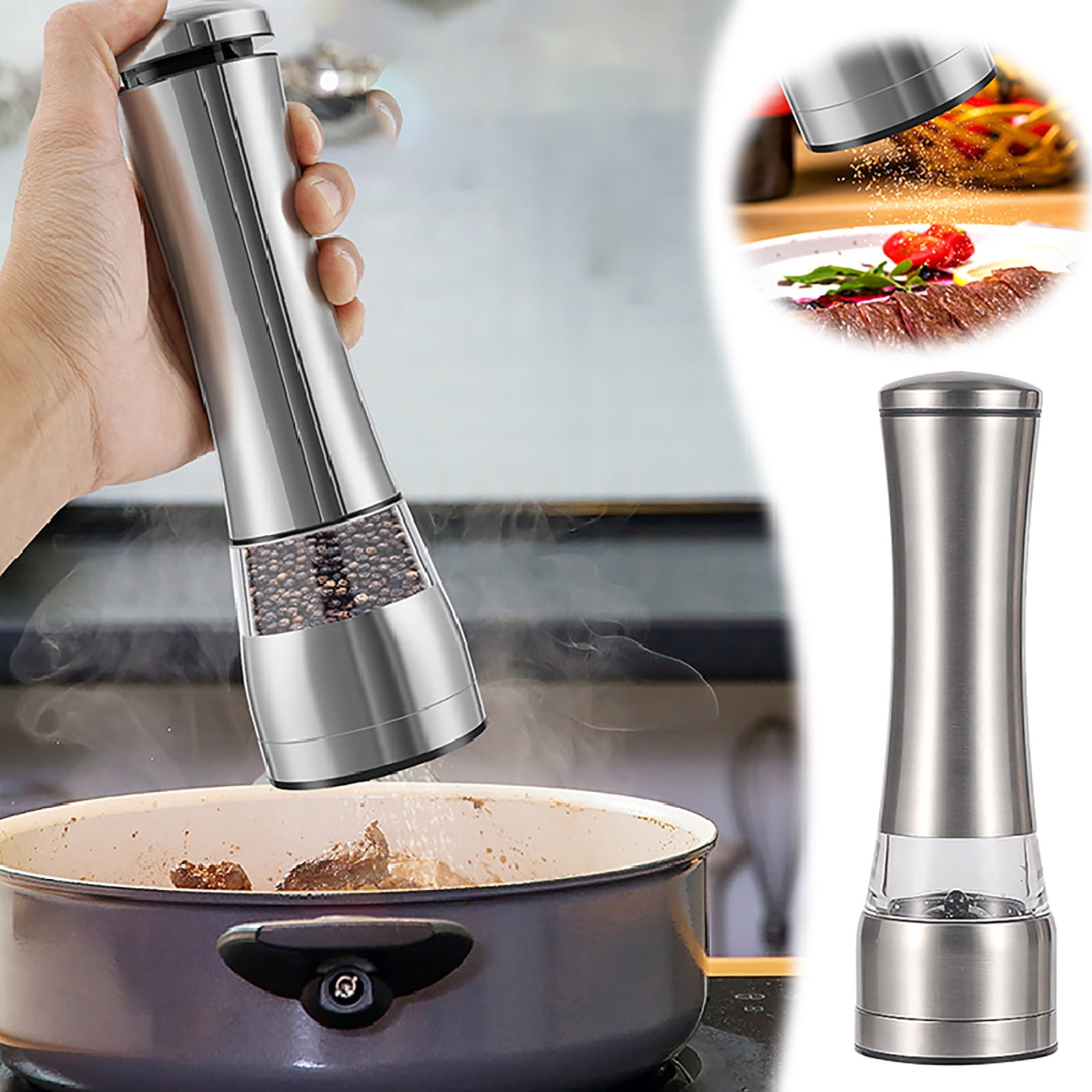 ZAROYEAX and Pepper Grinder Set Adjustable Grinding Pepper Grinder Set ...