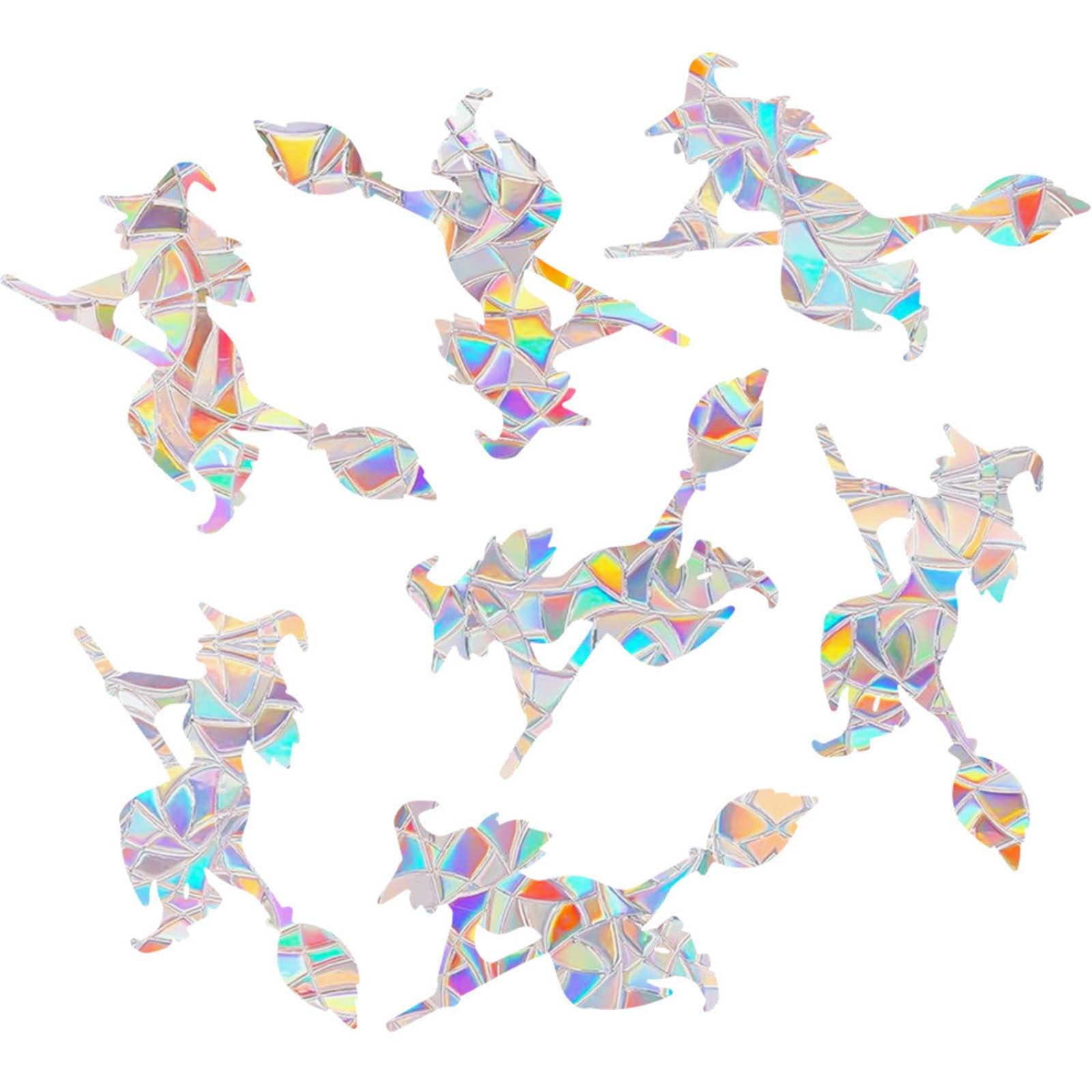 ZAROYEAX Rainbow Static Glass Window Stickers Colorful Bird Suncatcher ...