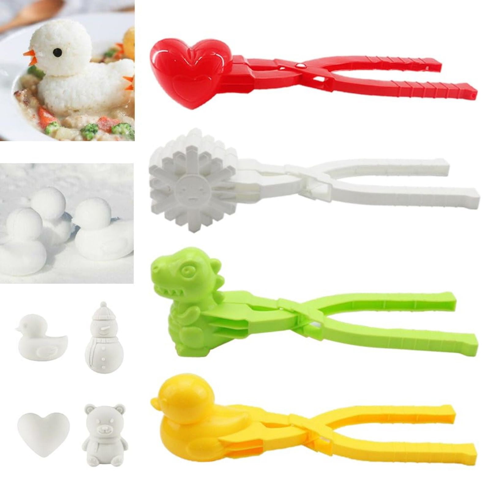 ZAROYEAX Rice Rice DIY Animal Shape Rice Rice Spoon Tongs Kids Snowball ...