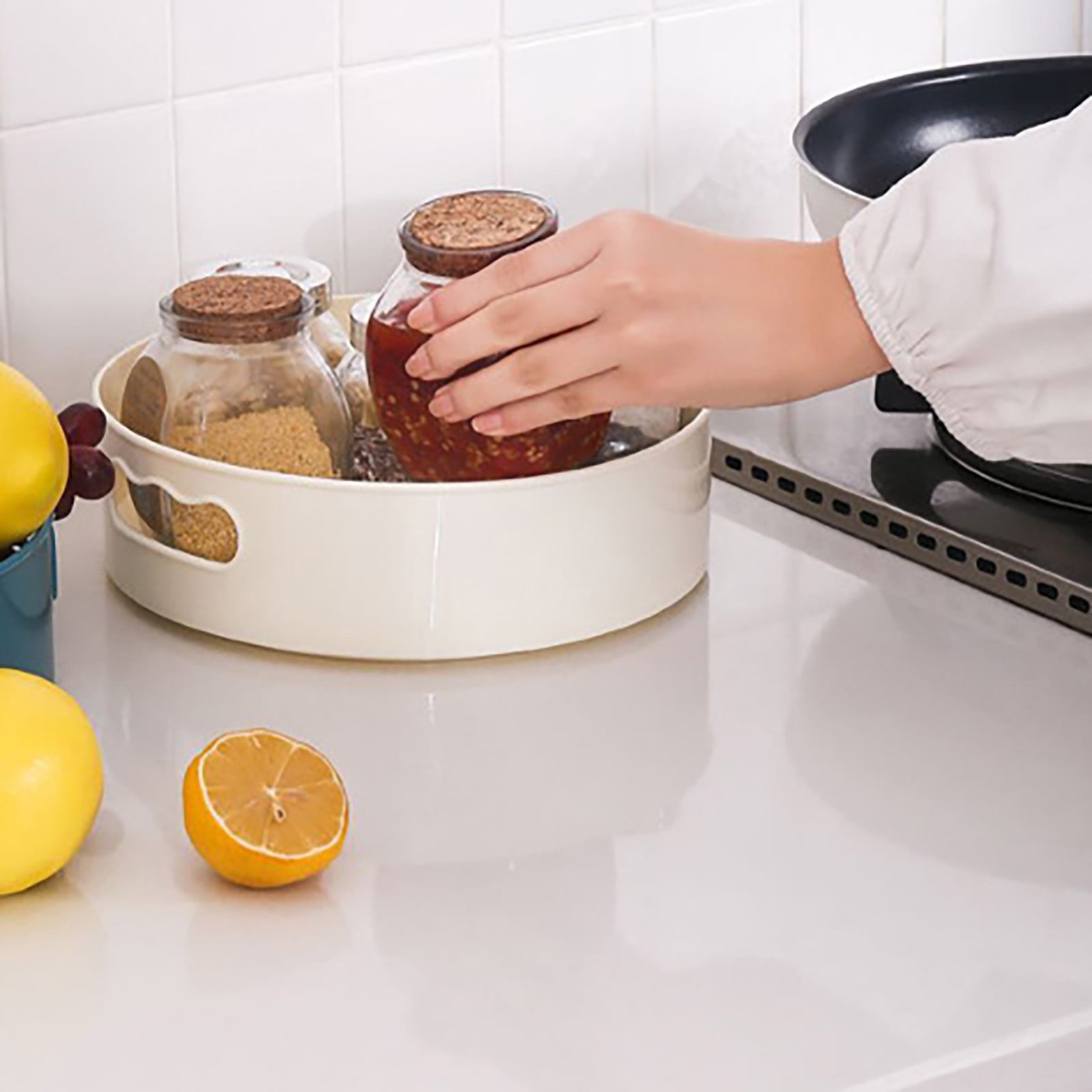 ZAROYEAX Rotate Storage Box Multi Purpose Storage Tray for Kitchen ...