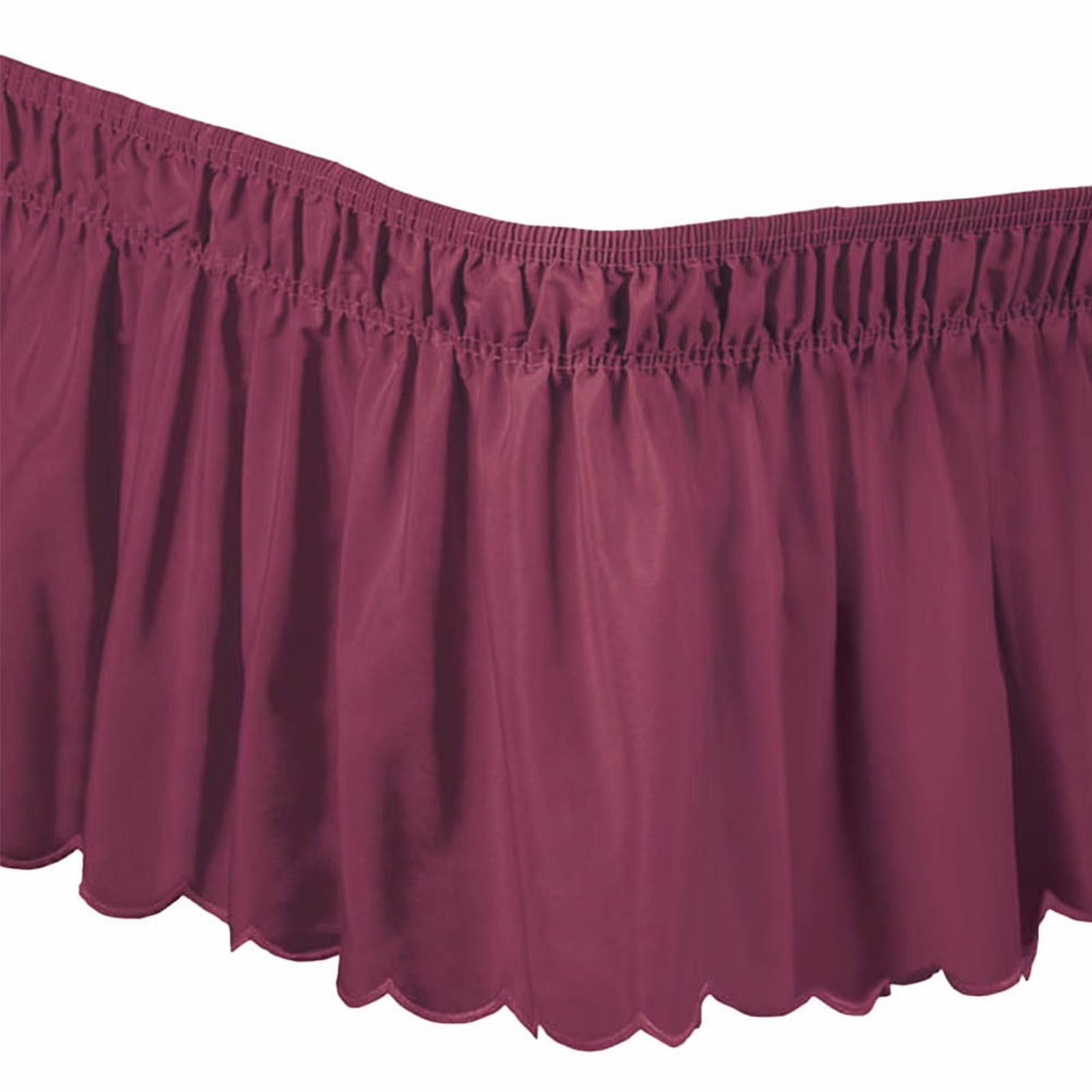 ZAROYEAX Scalloped Elastic Bed Wrap Around Easy Fit Dust Ruffle ...