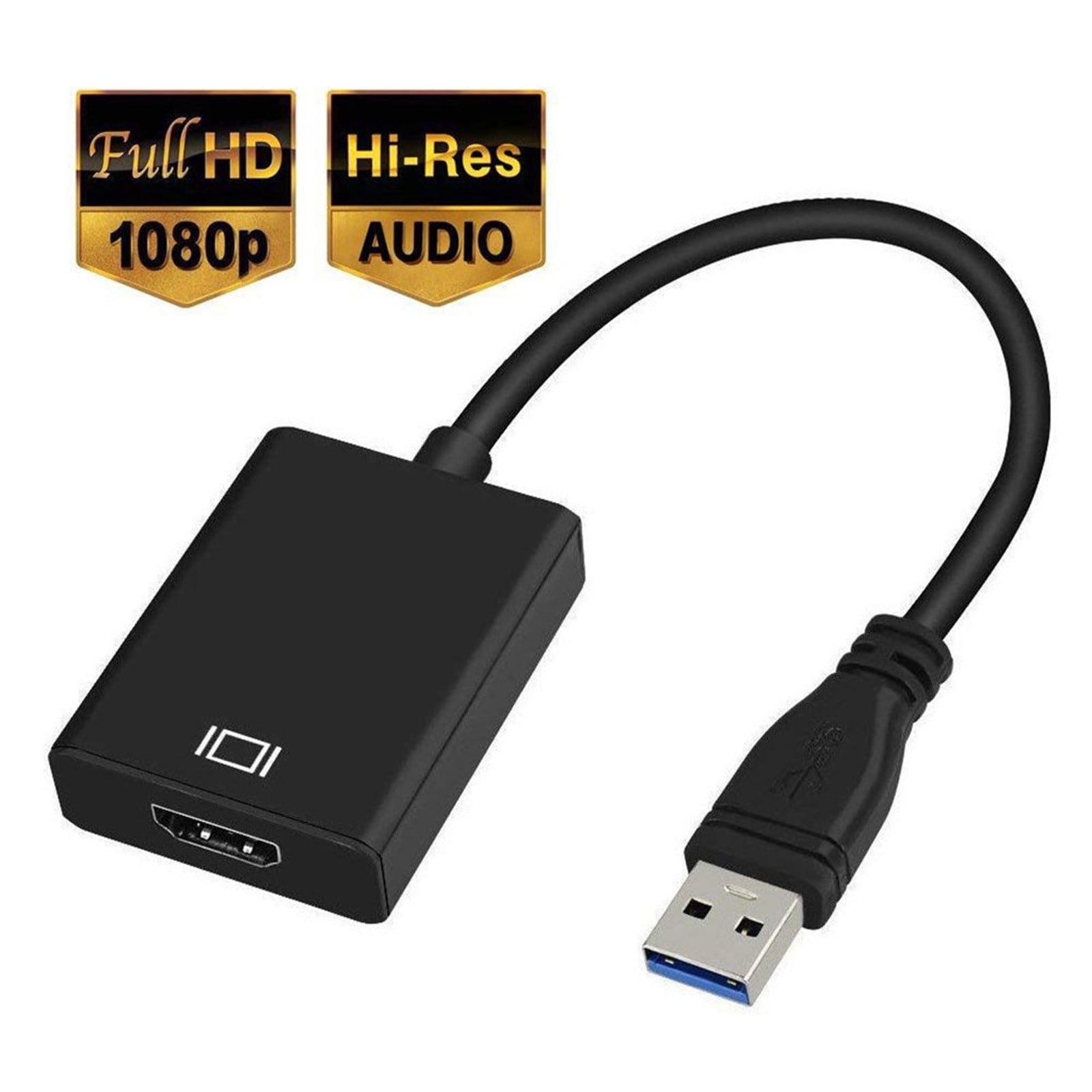 ZAROYEAX USB 3.0 to HDMI Adapter HD 1080P Video Cable Adapter Converter ...