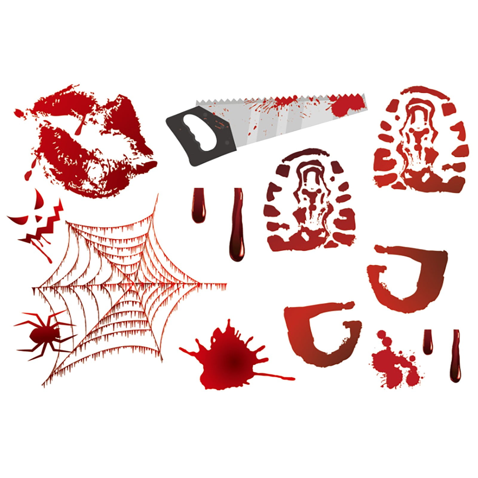 ZAROYEAX Wall Sticker Handprint Footprint House Scary Sticker - Walmart.com