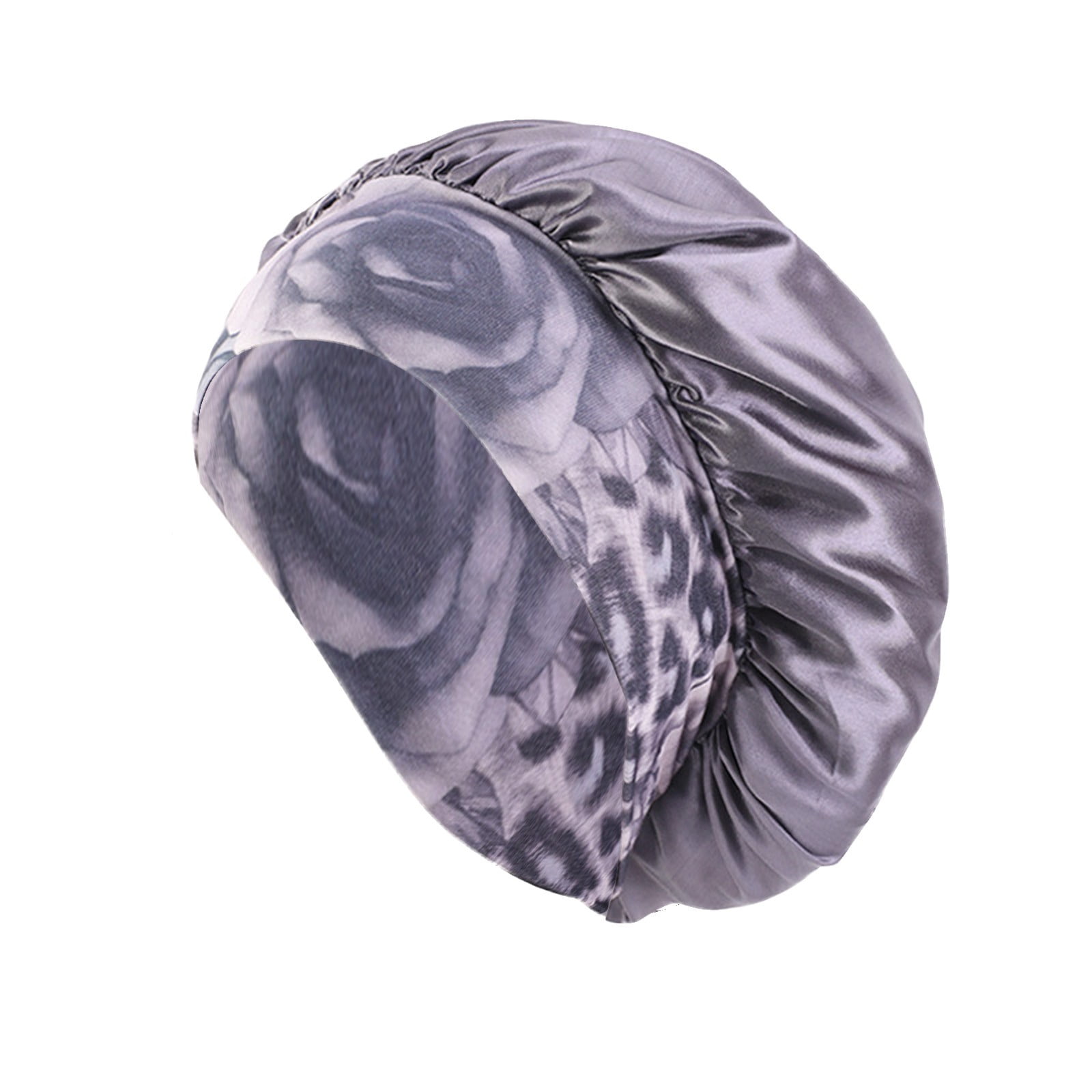 ZAROYEAX Wide Elastic Band Satin Sleep Bonnet Soft Night Sleeping Cap ...