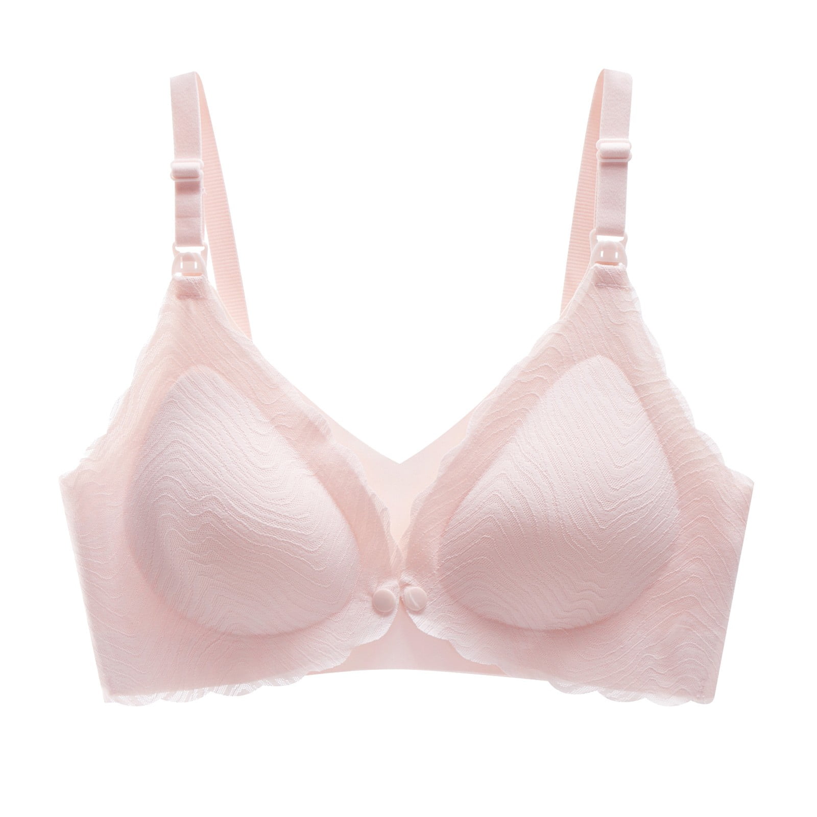 ZAROYEAX Women's Bra Wireless Maternity Seamless Front Buckle ...