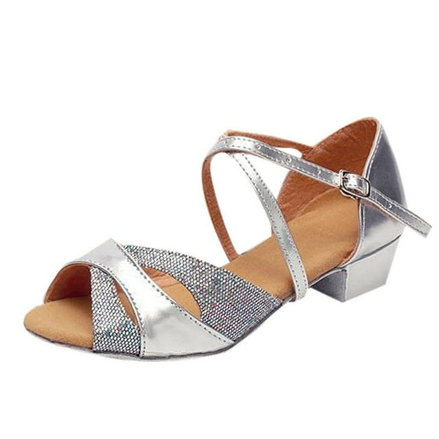 ZAROYEAX Women's Rumba Waltz Prom Ballroom Latin Dance Shoes Square ...