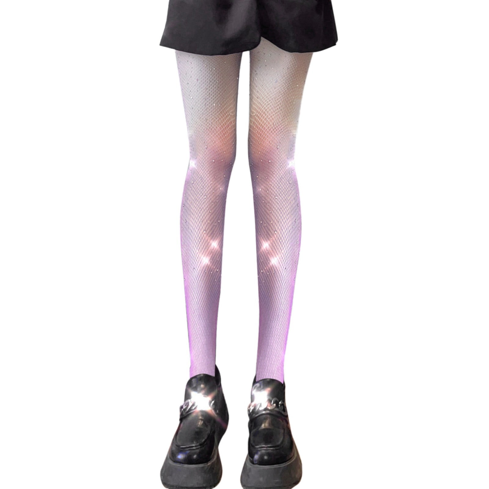 ZAROYEAX Women's Sexy Hot Drill Gradient Color Pantyhose Fishnet ...