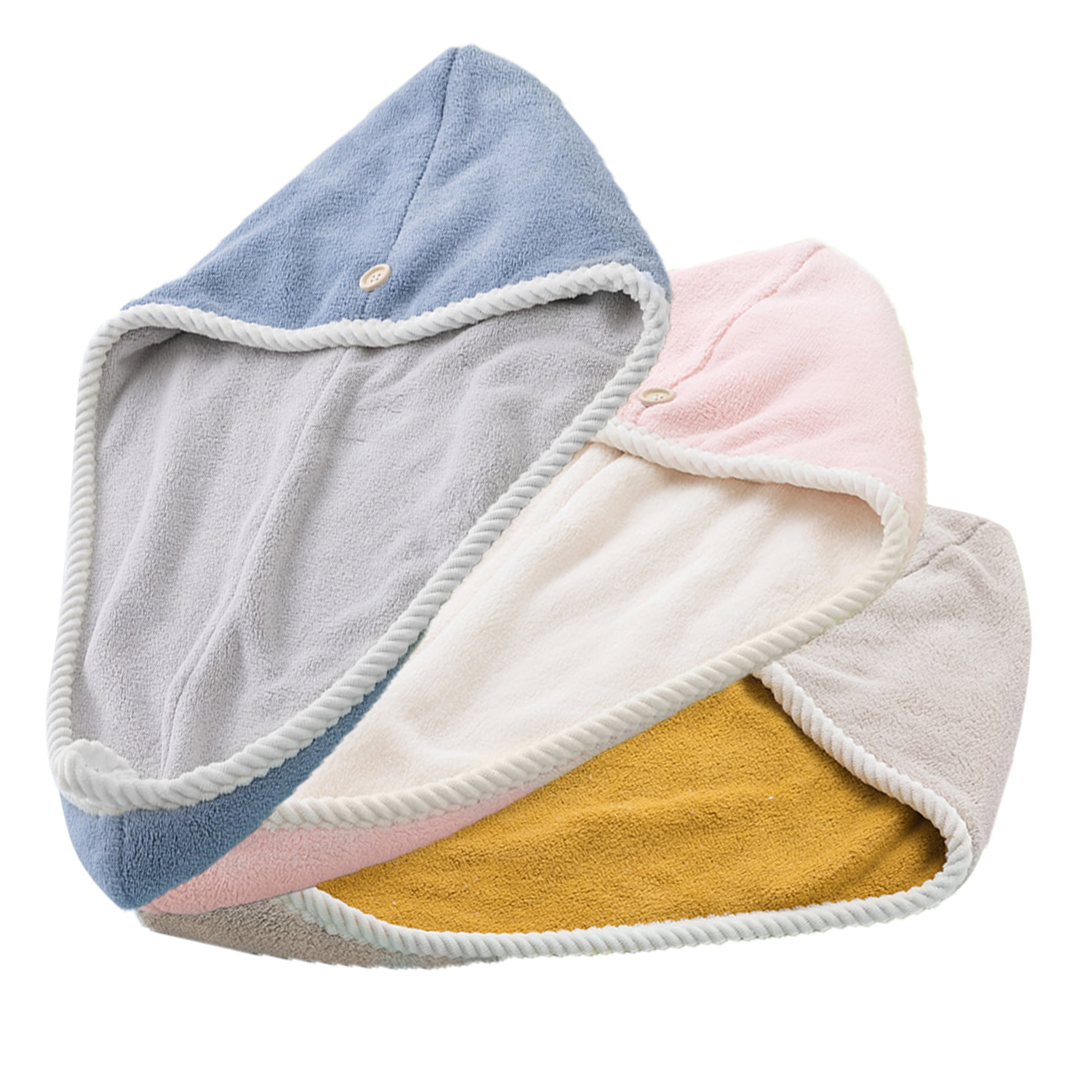 ZARYIEEO 3 Packs Microfiber Hair Towel Wrap Super Absorbent Twist ...