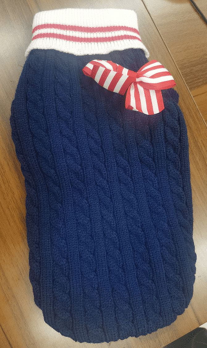 ZARYIEEO Dog Sweater, Dog British Style Sweater Blue Warm Dog Sweaters ...