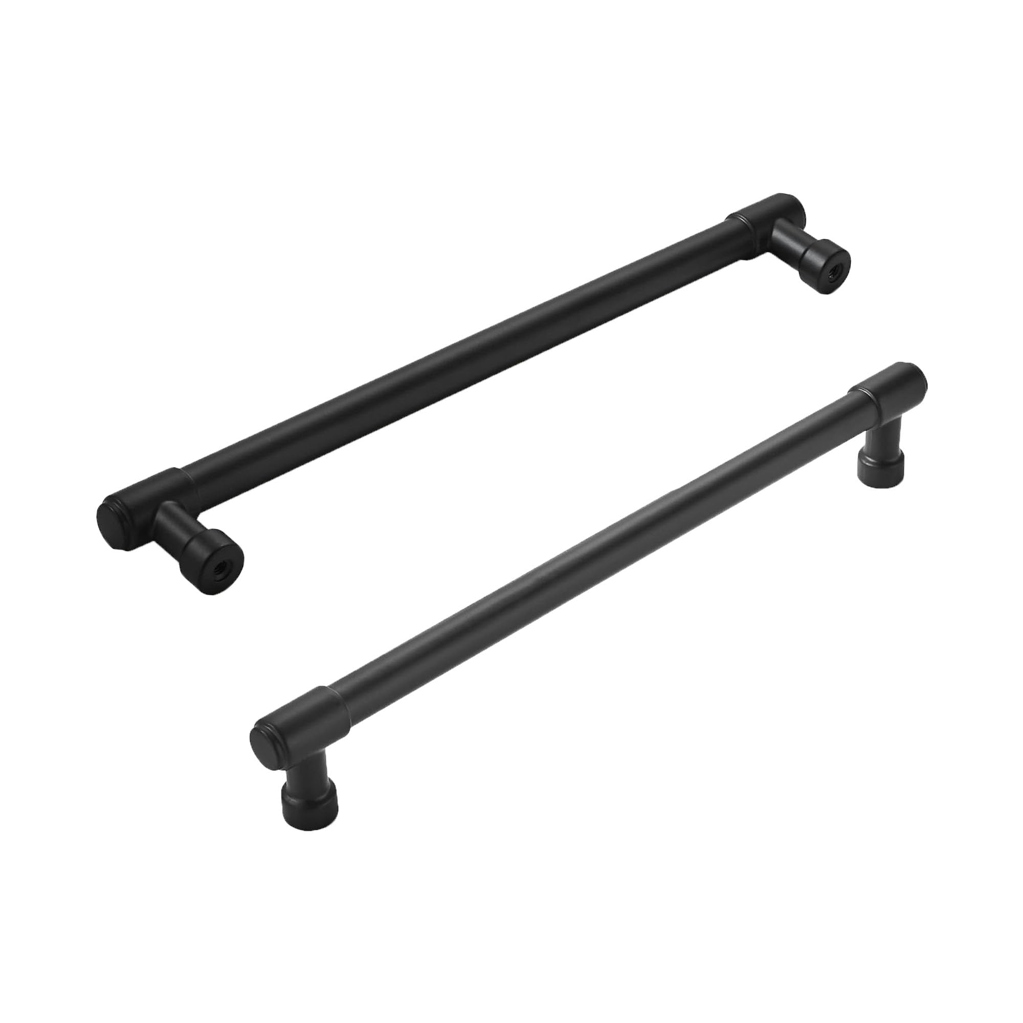 ZAUYX Solid Heavy Duty Jasper Pulls 6 Pack Matte Black Cabinet Pulls 10 ...