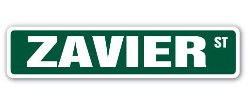 ZAVIER Street Sign Childrens Name Room Sign | Indoor/Outdoor | 24" Wide ...