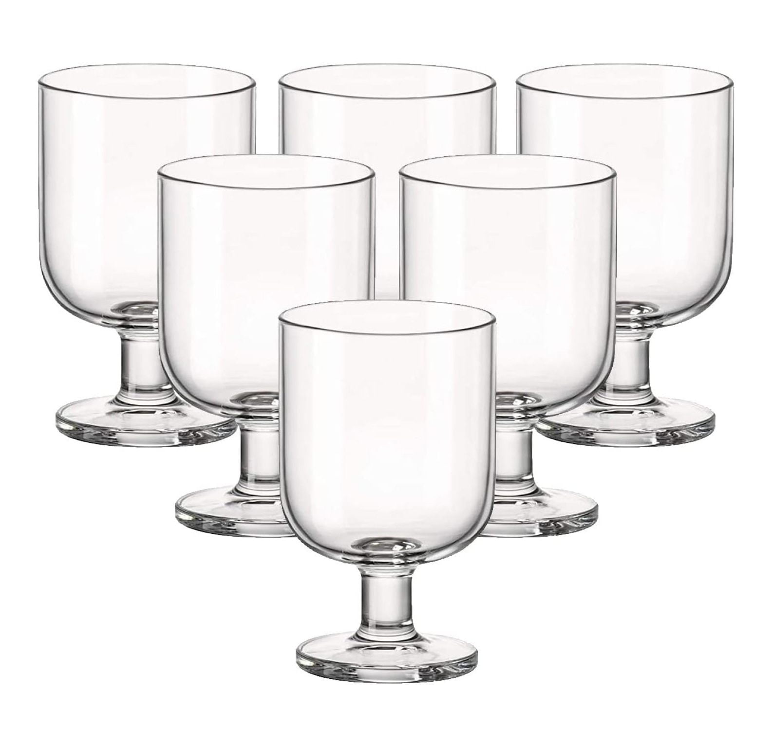 ZAWkirJ Hosteria Set Of 6 Stackable Wine Glasses, 5.5 Oz. Goblet, Clear ...