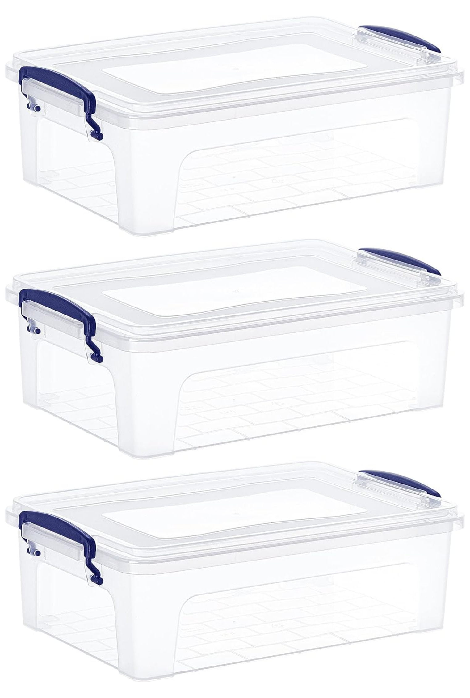 ZAWkirJ Storage Bins with Lids- Clear Boxes for Organizing, Stackable ...