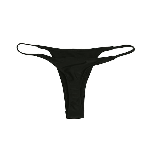 Zaxarra Women Thong Bikini Bottoms G String Low Waist Swimsuit Bottom Bathing Suit Bottoms