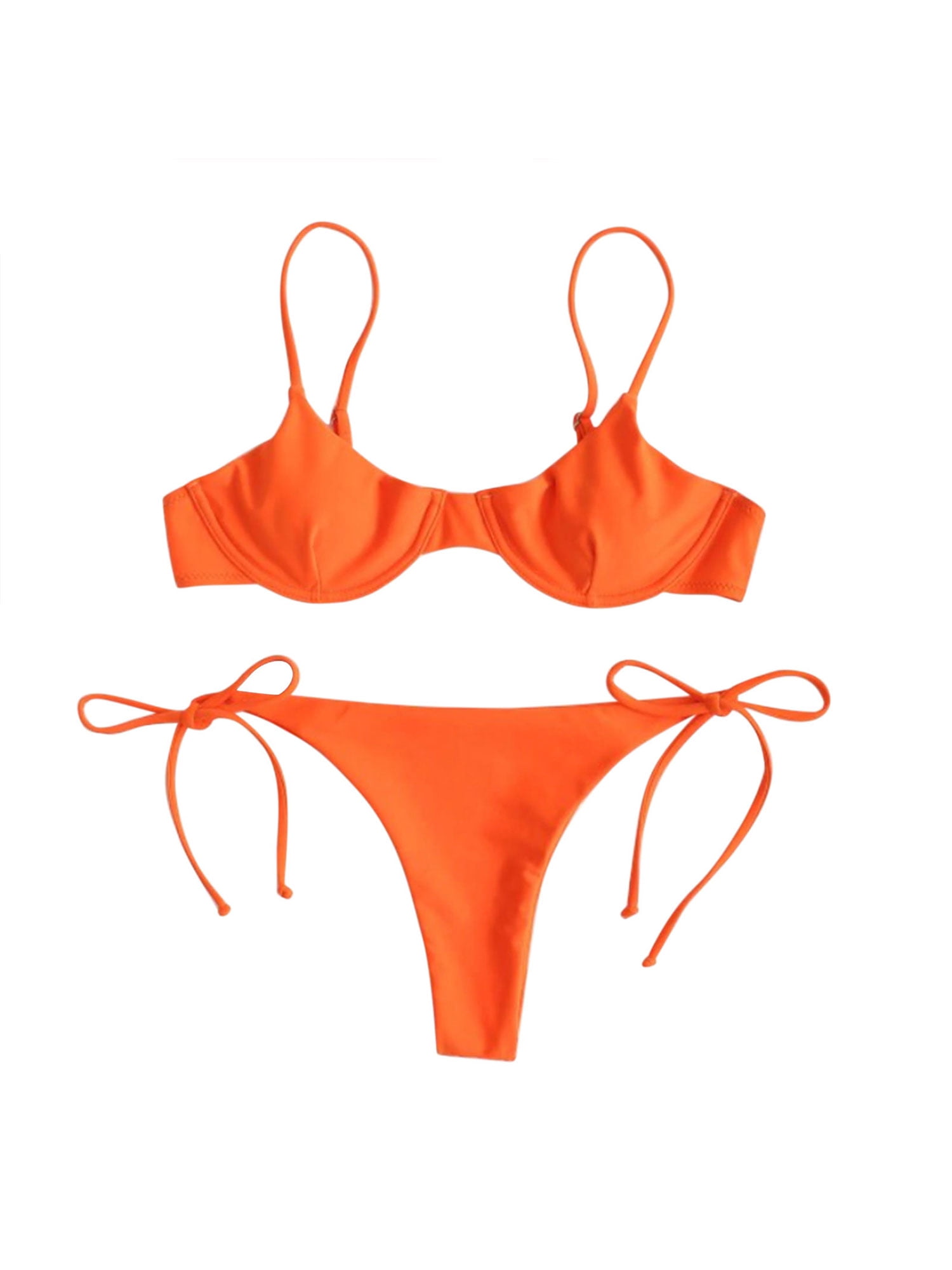 Zaxarra Women Two Piece Swimsuit Swimwear Halter String Triangle Bikini Sets