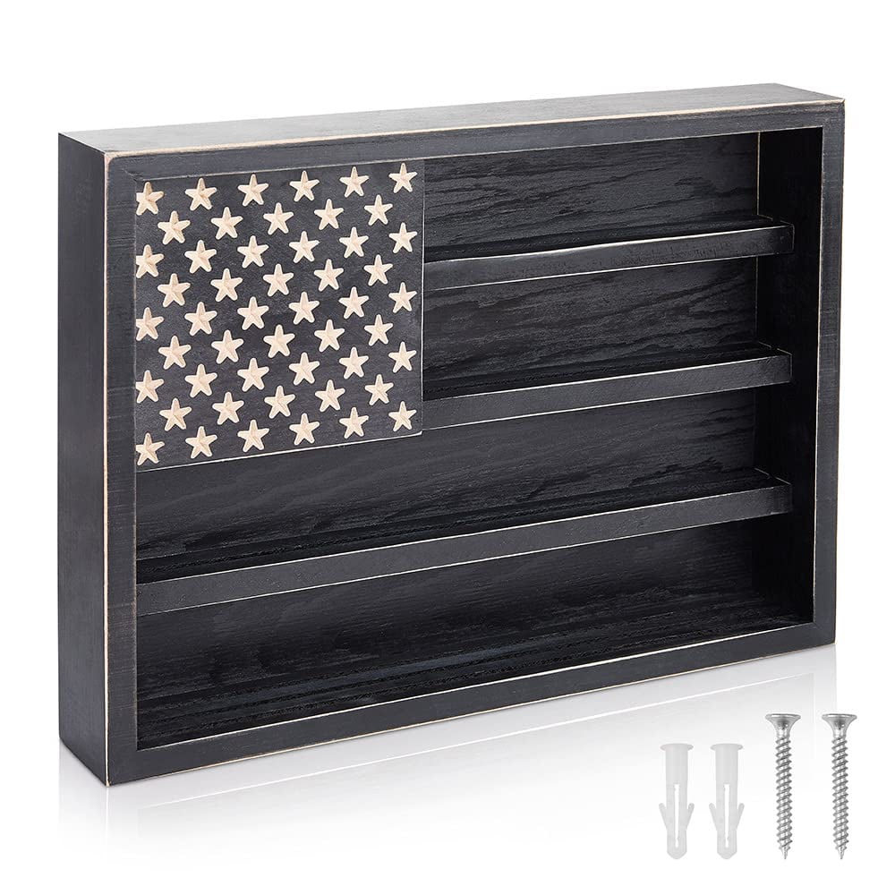 ZAYALI Challenge Coin Display JKF25 Case, Coin Holder Wooden American ...
