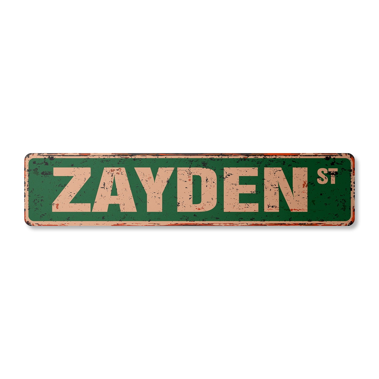 ZAYDEN Vintage Plastic Street Sign Childrens Name Room Sign | Indoor ...