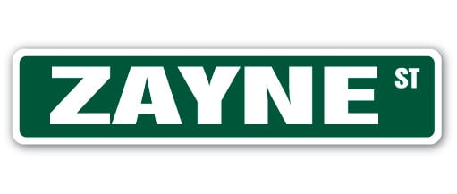ZAYNE Street Sign Childrens Name Room Sign | Indoor/Outdoor | 18" Wide ...