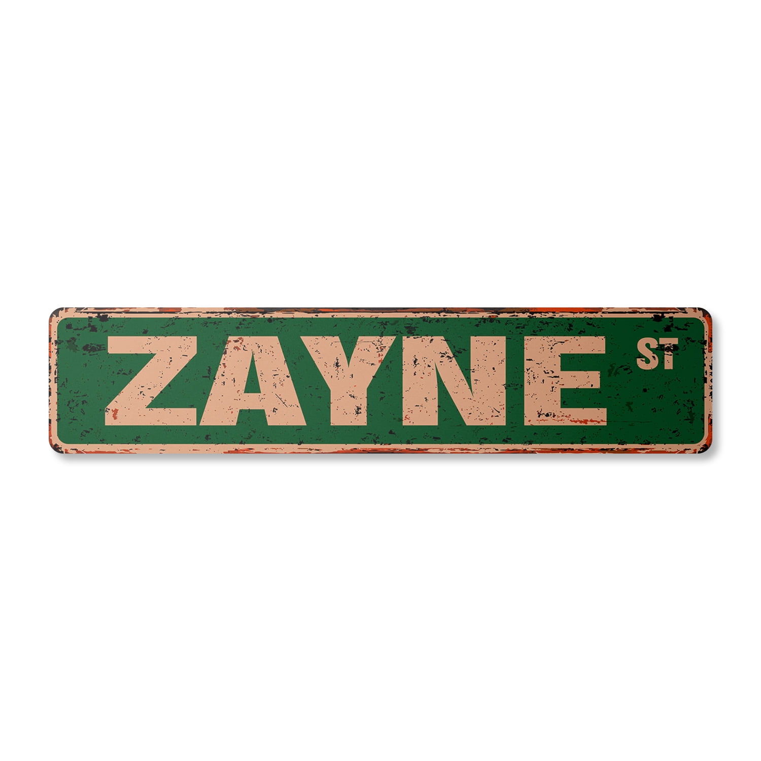 ZAYNE Vintage Plastic Street Sign Childrens Name Room Sign | Indoor ...