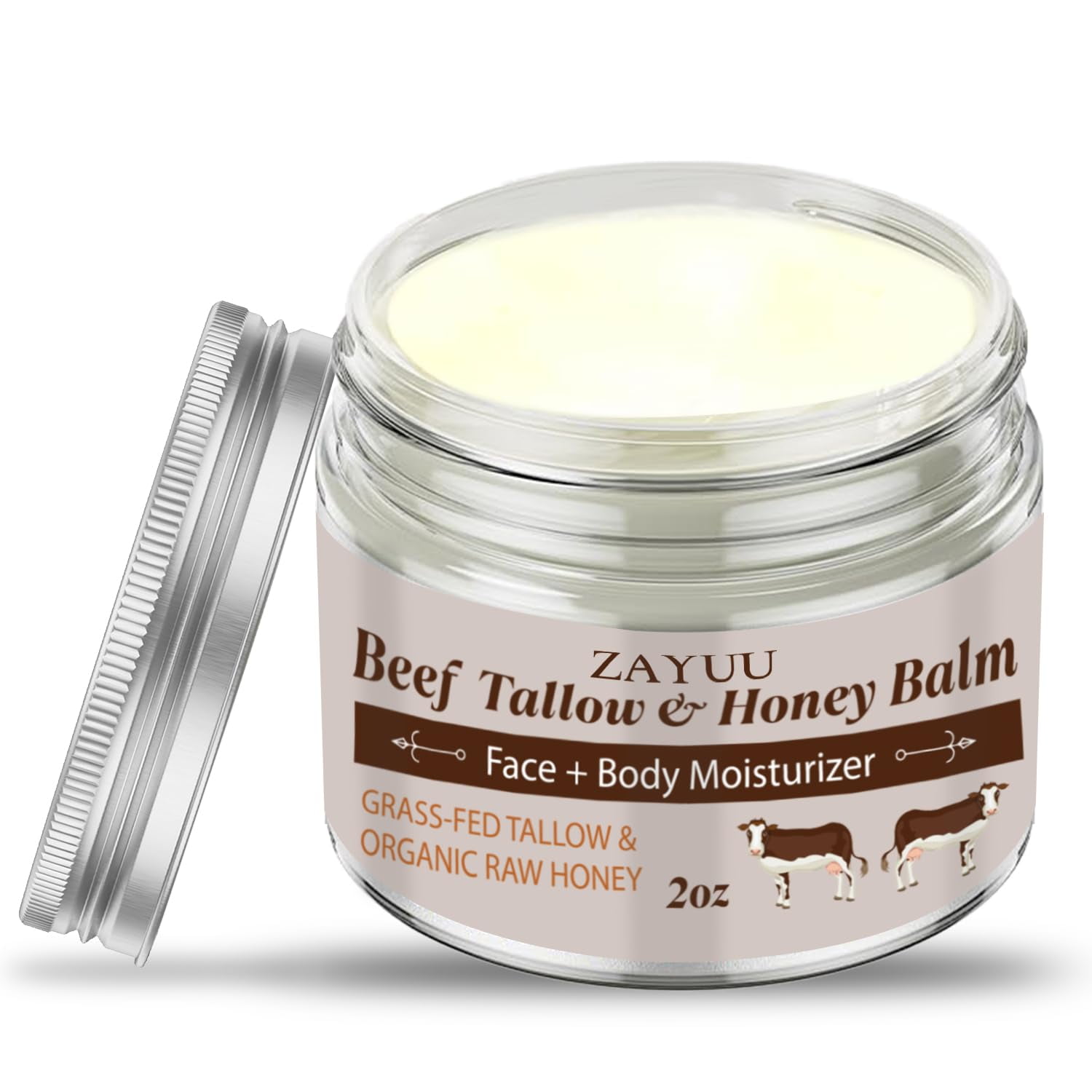 ZAYUU Beef Tallow and OIF8 Honey Balm for Skin: Tallow Face Moisturizer ...