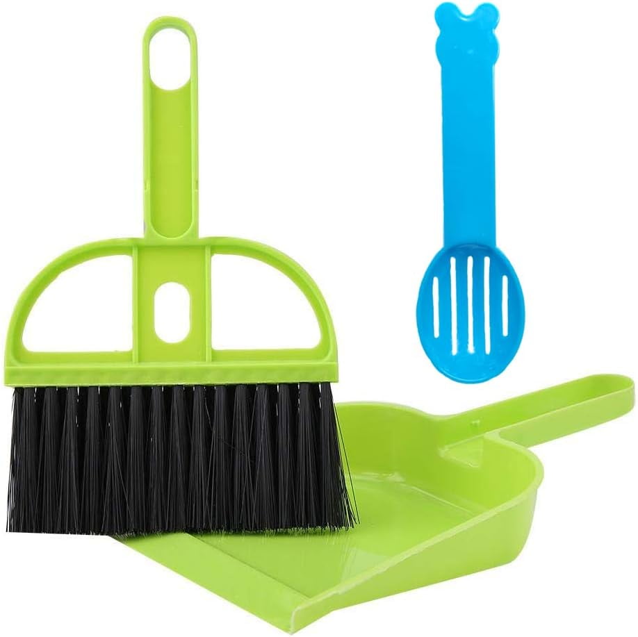 ZAZAIKS 3 Pack Hamster Mini Dustpan and Broom Set Guinea Pig Classical ...