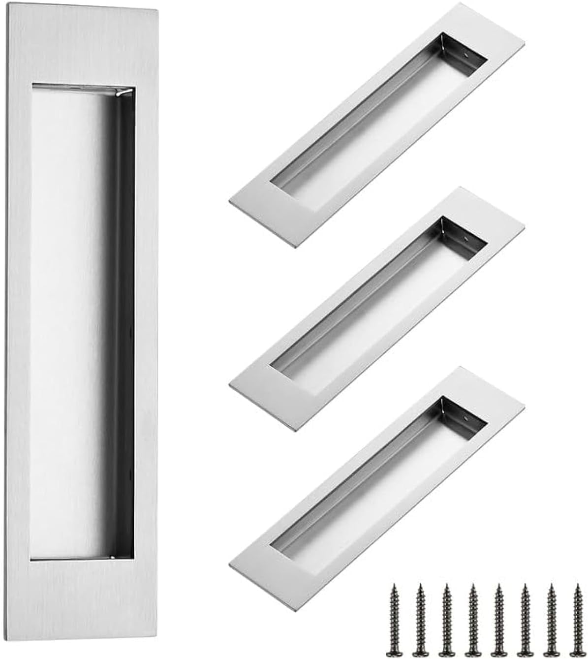 ZAZAIKS 4 Pack Black Sliding Closet Door Handles Black Flush Pulls 4 ...