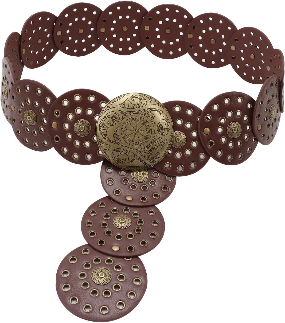 ZAZAIKS Disc Belt Western Style Exaggerated Cowboy Disc Belt Metal ...