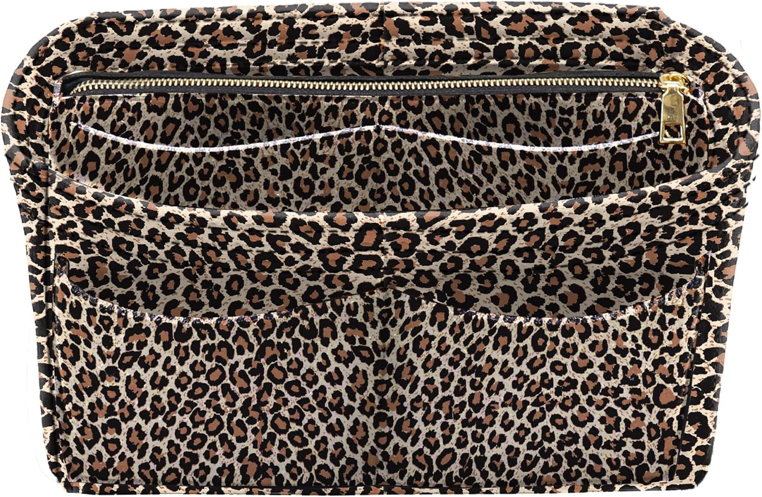 ZAZAIKS Felt Purse Bag Organizer Insert with zipper Bag Tote Shaper Fit ...