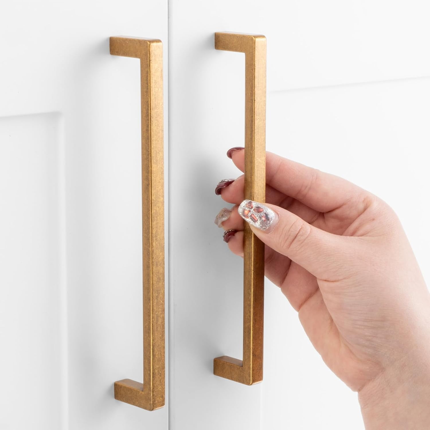 ZAZAIKS Pack of 1, 10 Inch Hole Centers, Brushed Gold Square Bar ...