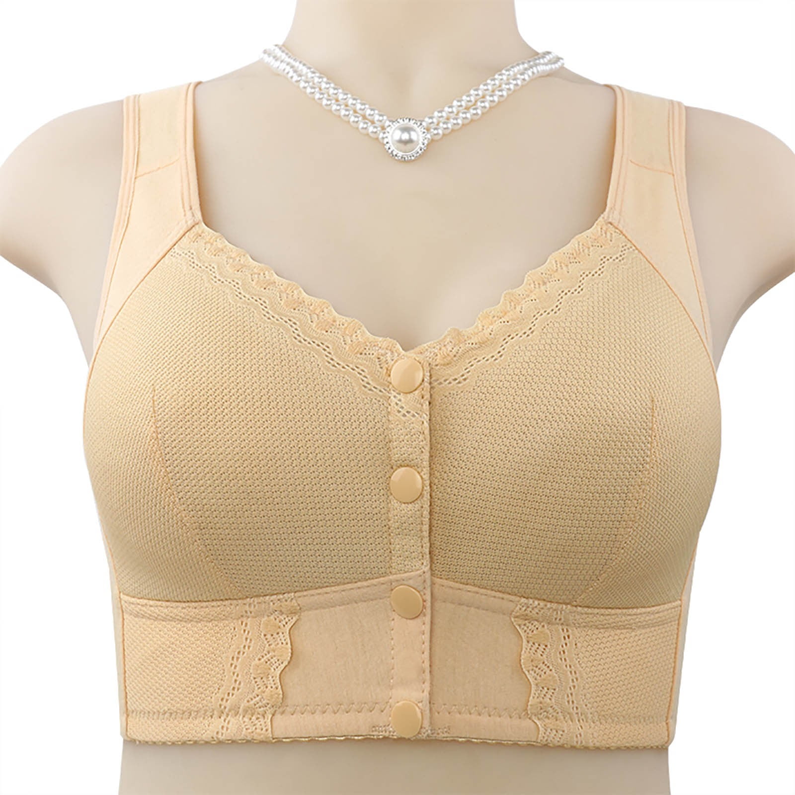 ZAZYULZ Moona Bra for Senior Front Closure Breathable Bra for Seniors ...