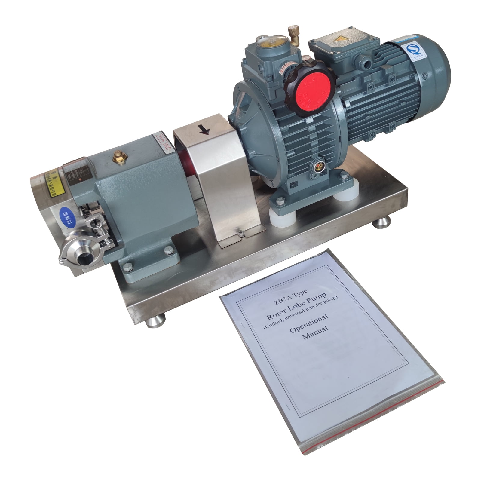 ZB3A-6 Cam Rotary Lobe Rotor Pump 220V for Chocolate Syrup Honey ...