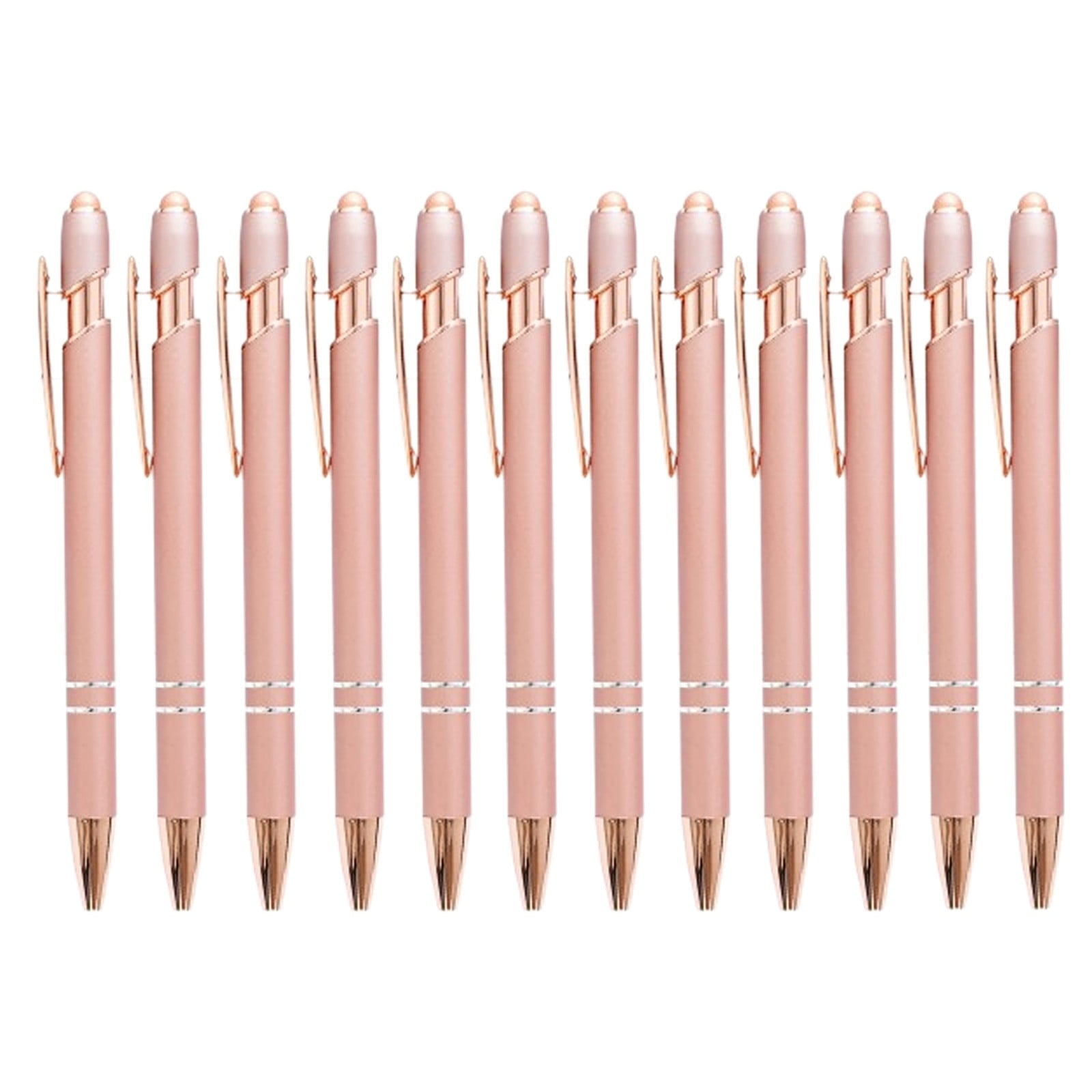 ZBFJINX 12 Pack Rose Gold Ballpoint Pen With Stylus Tip 1.0 Mm Smooth ...