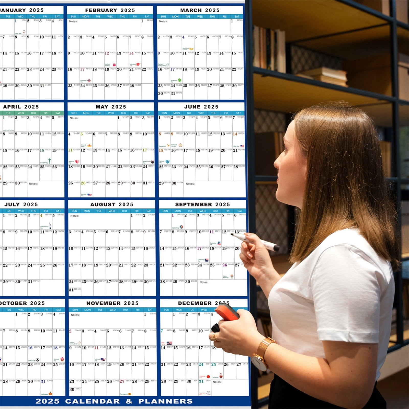 ZBFJINX 2025 Erasable Wall Calendar: A Practical And Stylish Schedule ...