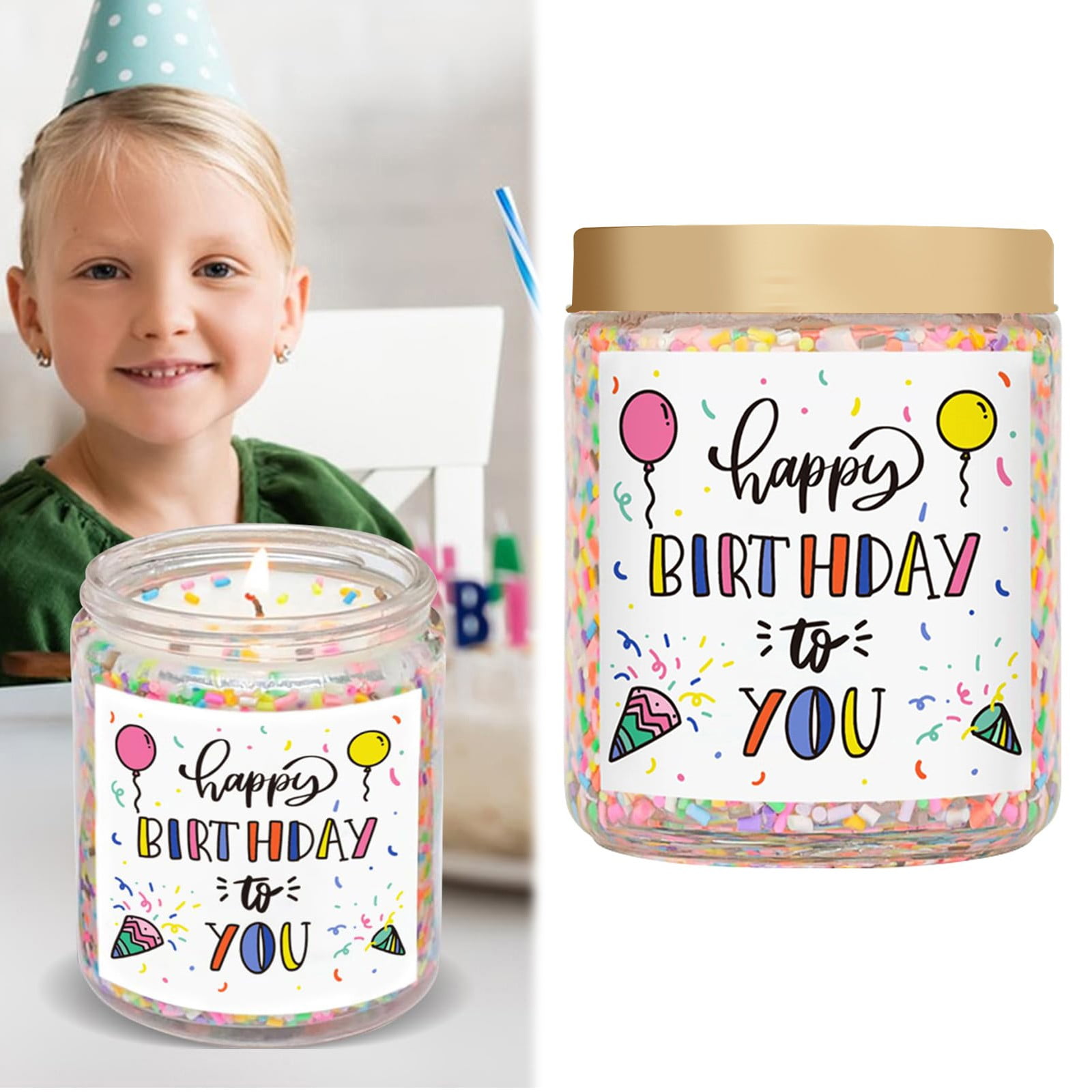 ZBFJINX Candle For Kids 7oz Soy Candle Cake，Lavender Flavor Festive ...