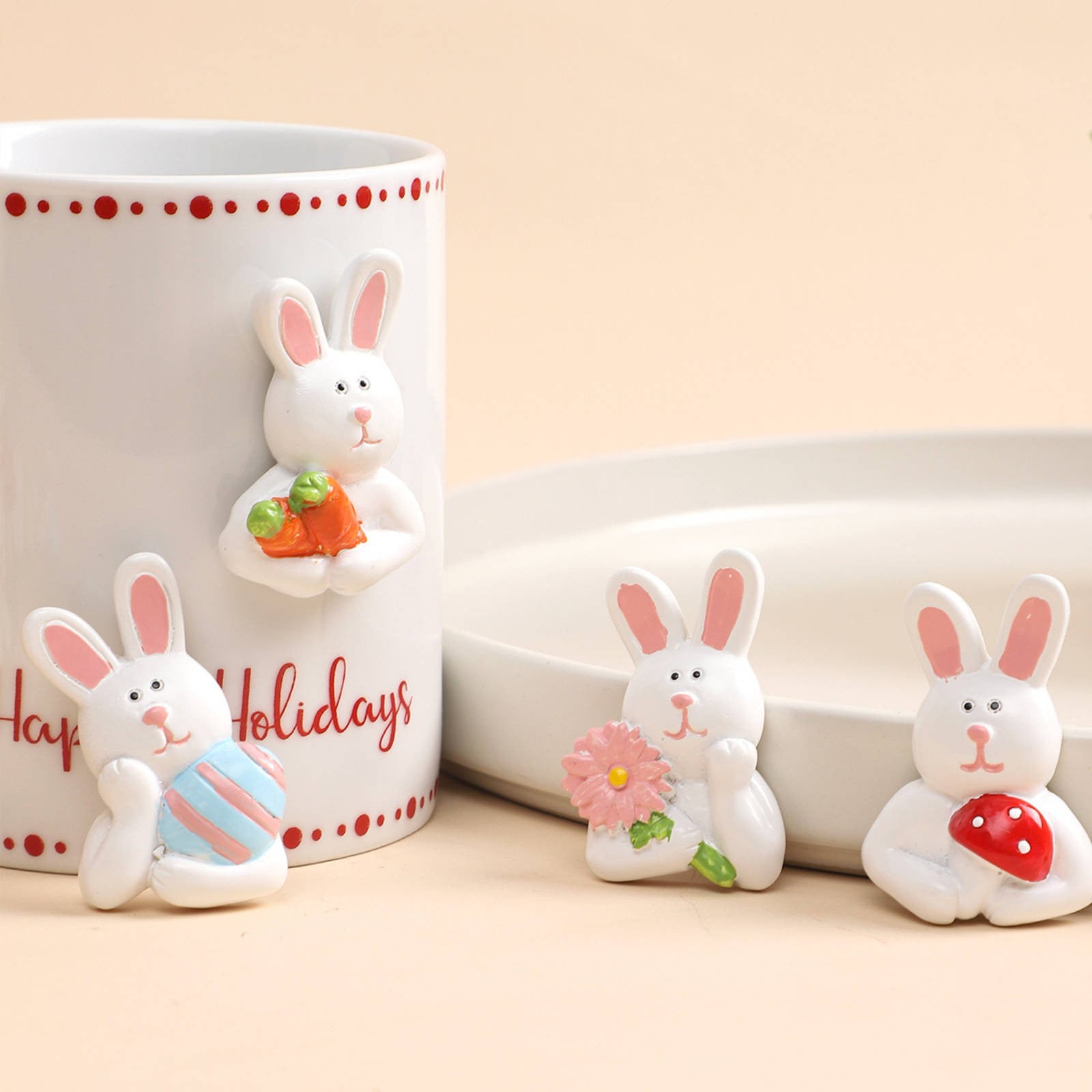 ZBFJINX Easter Bunny Refrigerator Magnets Decorative 3D Resin Design ...