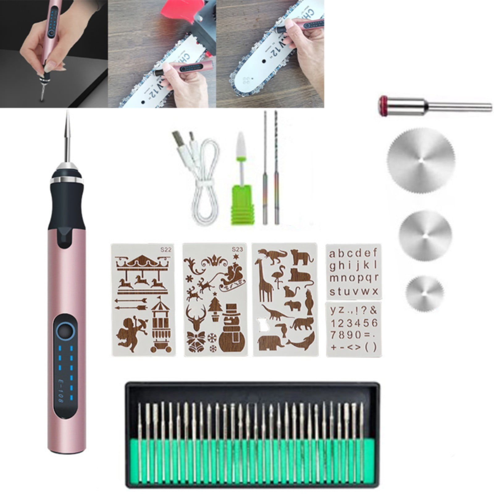 ZBFJINX Engraving Pen Cordless Carving Pen With 3 Adjustable Speed ...