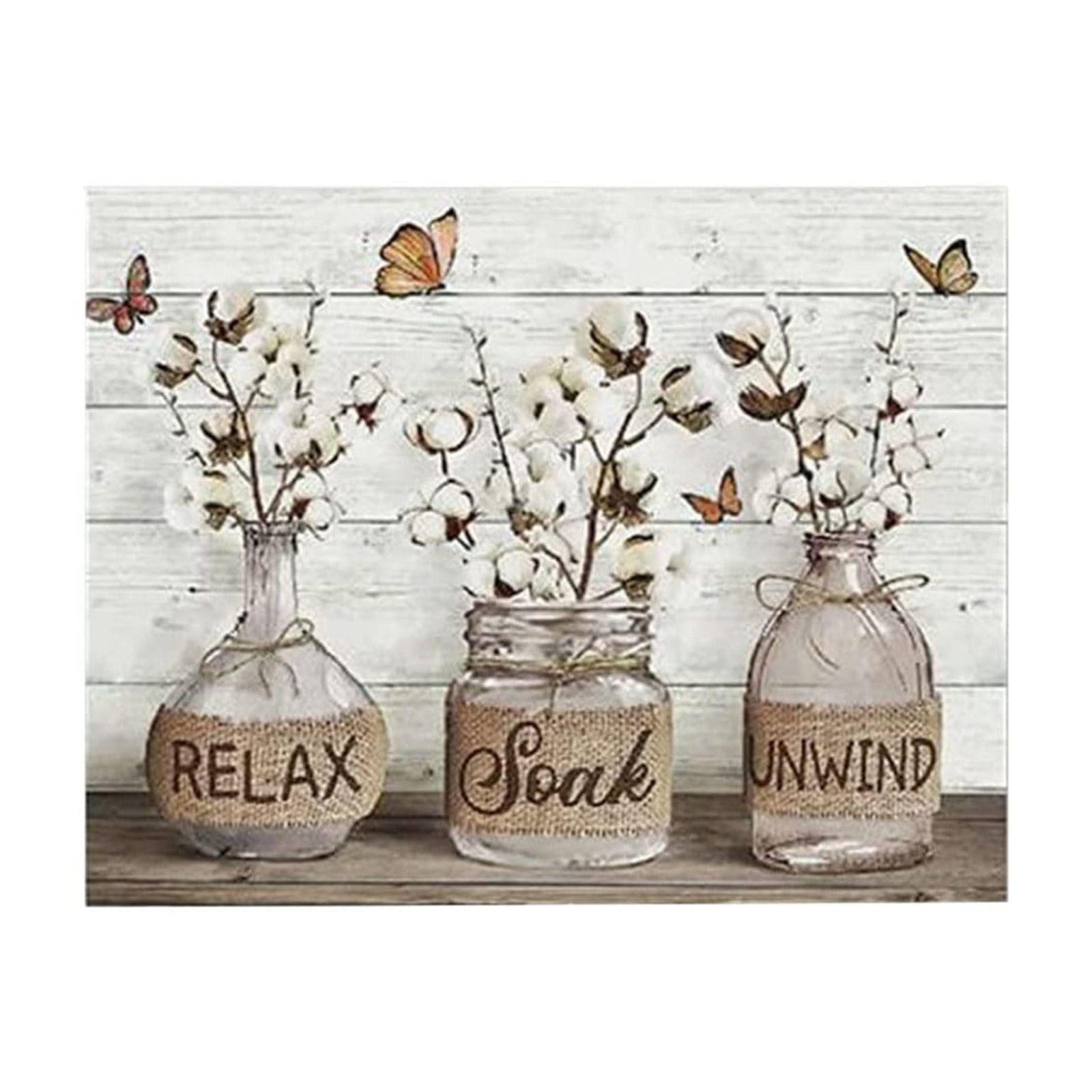 ZBFJINX Farmhouse Bathroom Decor Wall Art Rustic Cotton Pictures Canvas ...