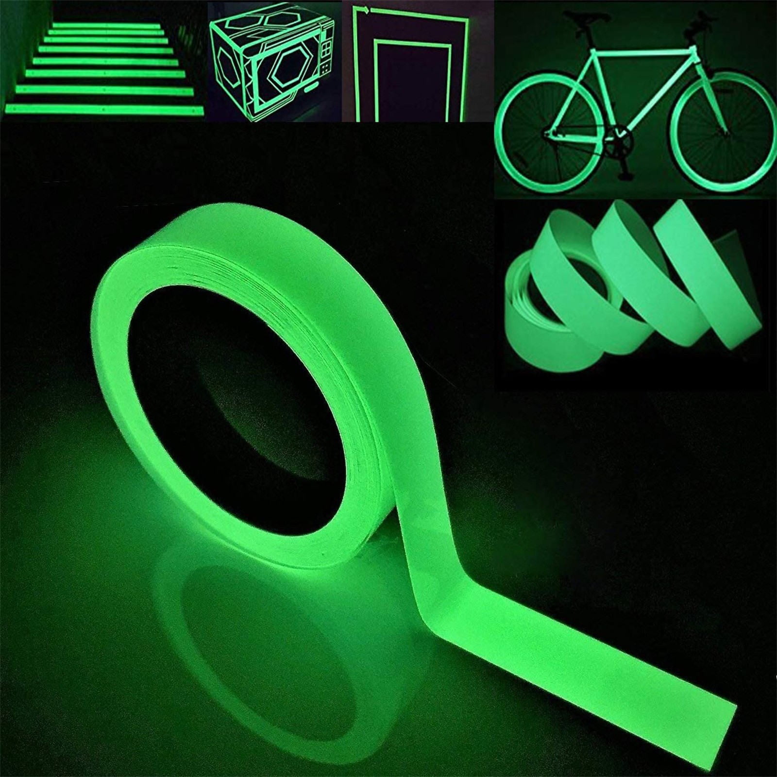 ZBFJINX Glow In The Dark Tape 9.8 FT Luminous Photoluminescent ...