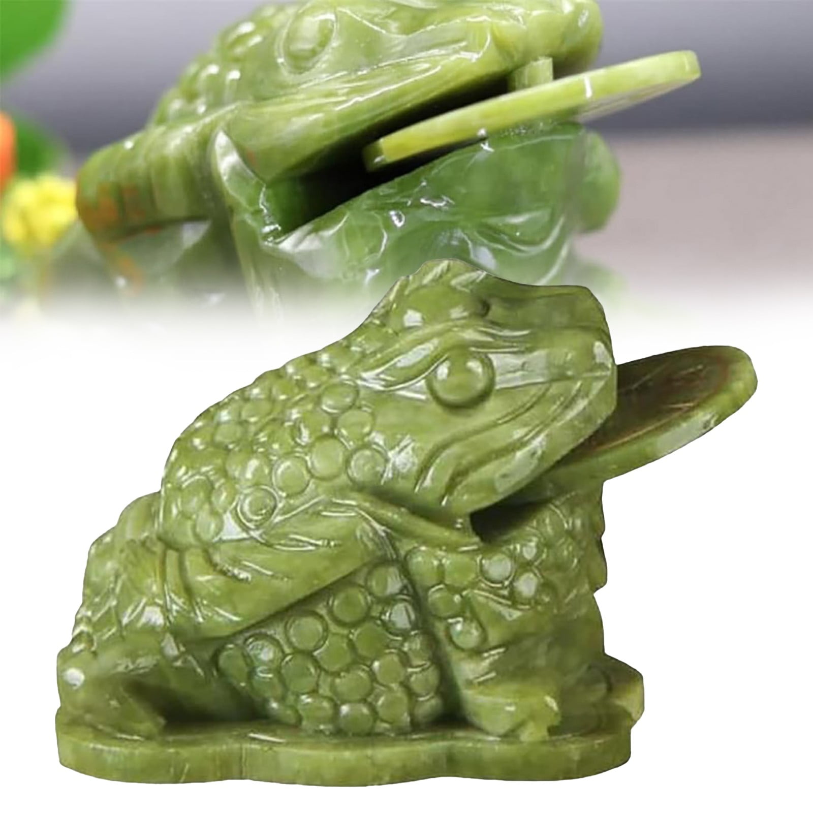 ZBFJINX Jade Frog With In Mouth Frog Three Legged Wealth Frog Or Statu ...