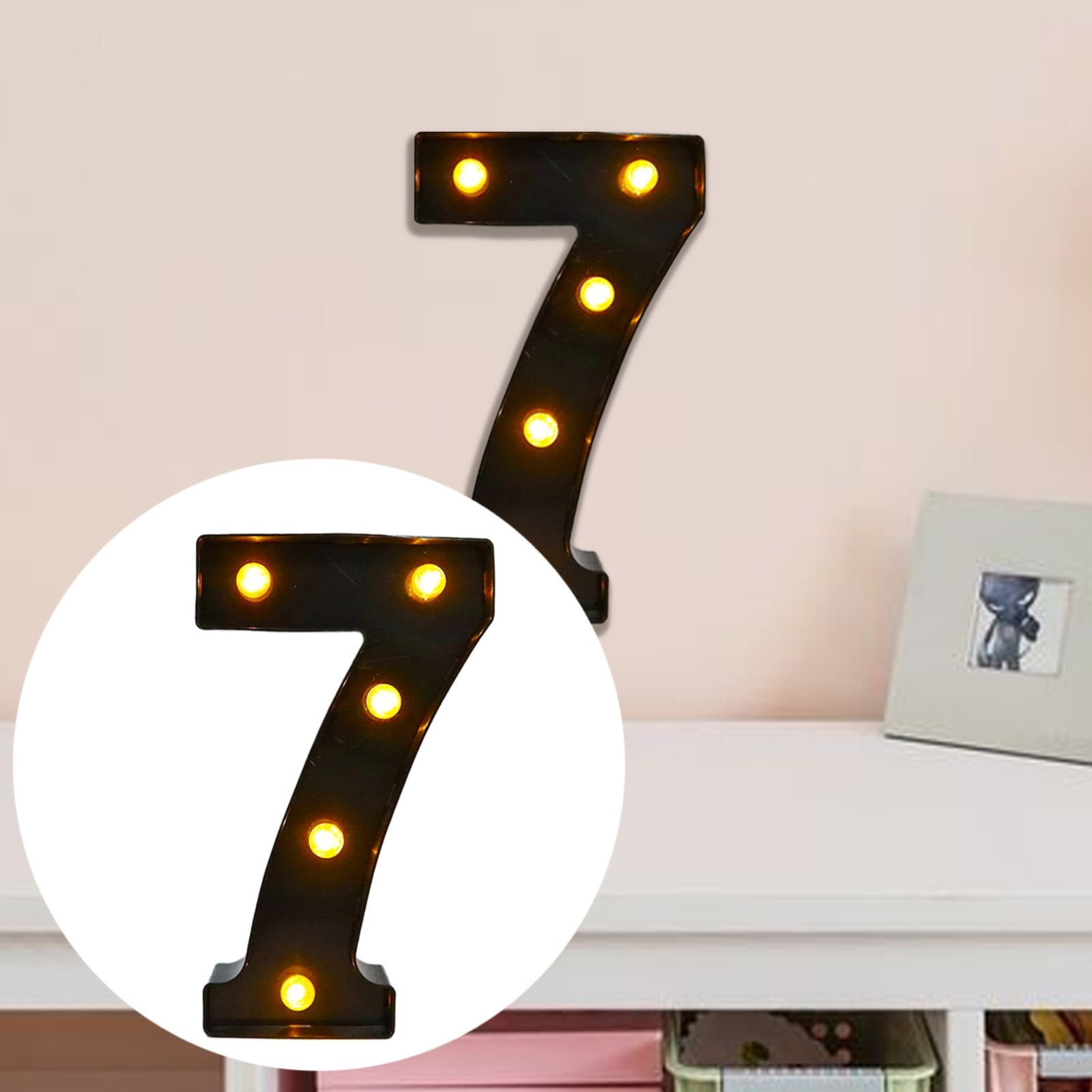 ZBFJINX Marquee Numbers Light Up Numbers 09 Black Light Up Letters ...