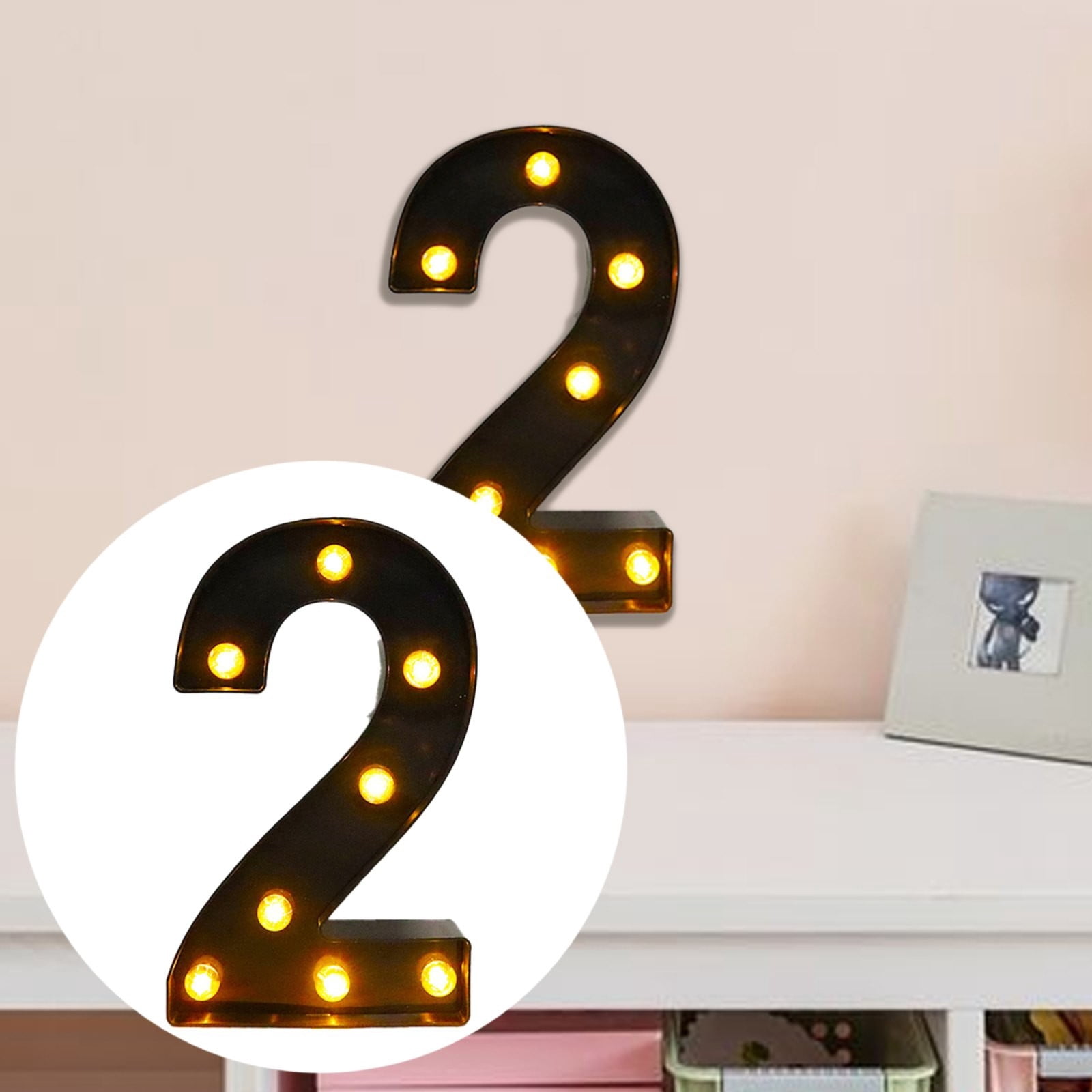 ZBFJINX Marquee Numbers Light Up Numbers 09 Black Light Up Letters ...