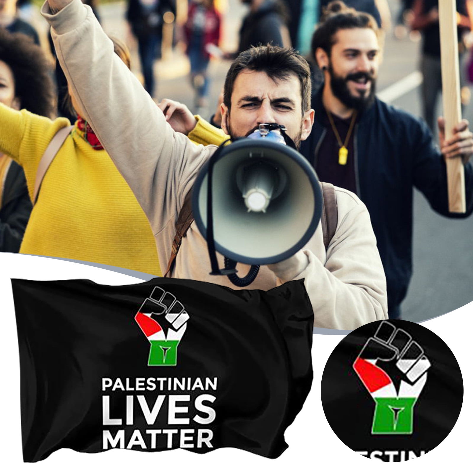 ZBFJINX PASTINE Canvas Stitched Fade 3x5 And Flag Double Header Flags ...