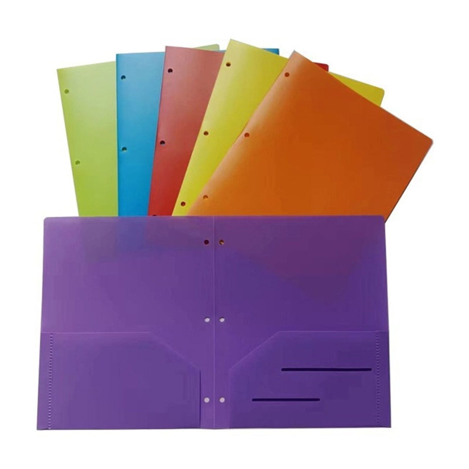 ZBFJINX PP Double Pocket Folder Set Of 10 Ideal For Students & Document ...