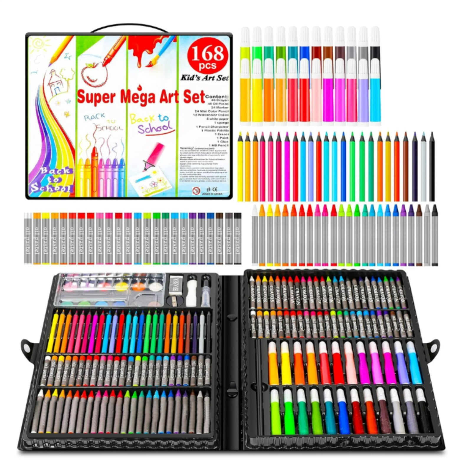 ZBFJINX Rocamdo Art Drawing Kit 168 Pack Art Set Drawing Sets Coloring ...