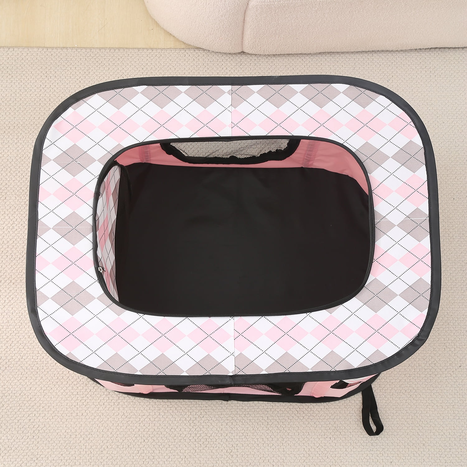 ZBH Collapsible Dog Crate, Portable Cat Cage, Soft-Sided Travel Kennel ...