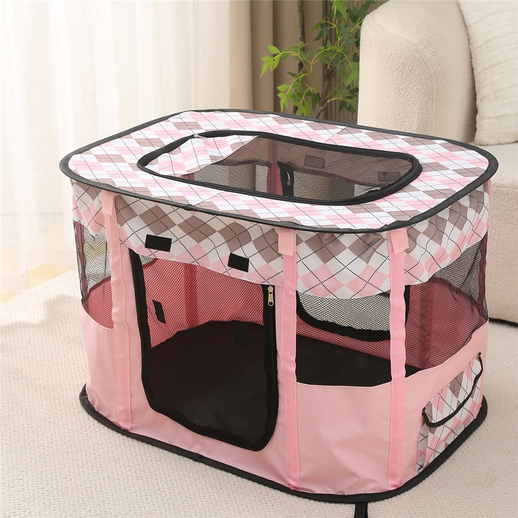 ZBH Portable Dog Playpen Indoor/Outdoor Foldable Pet Playpen for Small ...
