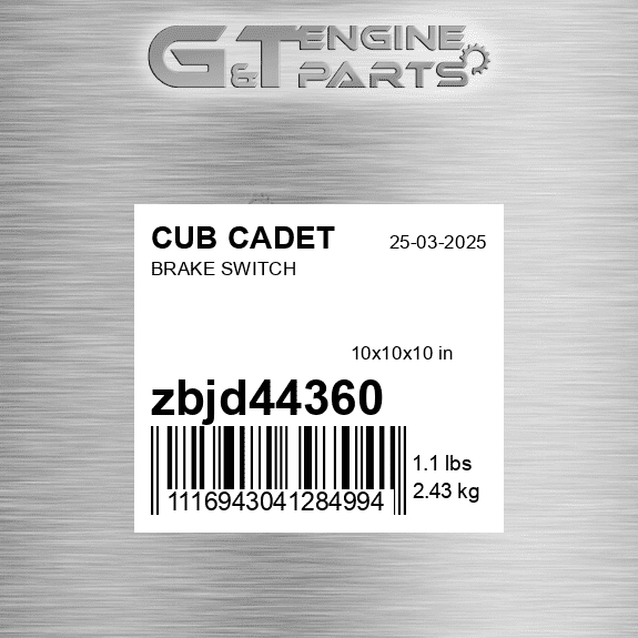ZBJD44360 BRAKE SWITCH fits CUB CADET (New OEM) - Walmart.com