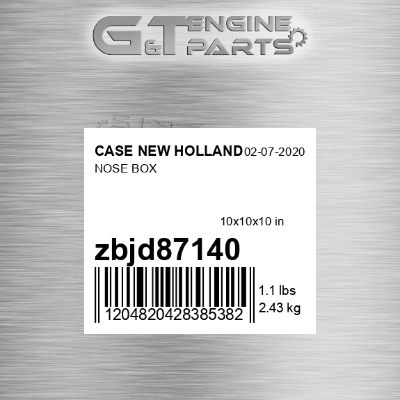 ZBJD87140 NOSE BOX fits CASE NEW HOLLAND (New OEM) - Walmart.com